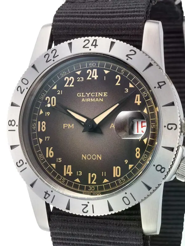 GLYCINE Airman Noon 40mm Watch - Brown