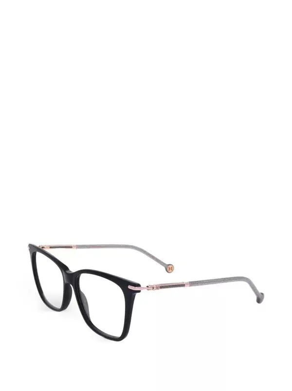 Carolina Herrera Glitter Detail Square Frame Eyeglasses - Black