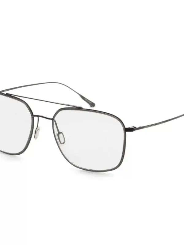 Porsche Design Square-frame Double-bridge Eyeglasses - Grey