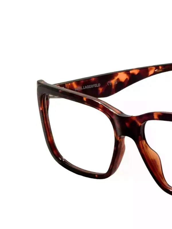 Karl Lagerfeld Tortoiseshell-effect Rectangle-frame Glasses