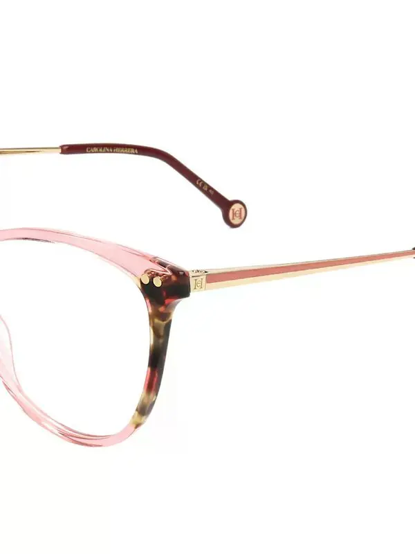 Carolina Herrera Tortoiseshell-effect Cat-eye Glasses - Pink