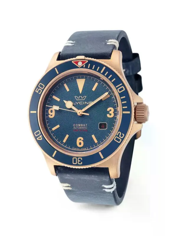 GLYCINE Combat Sub Bronze 42mm Watch - Blue
