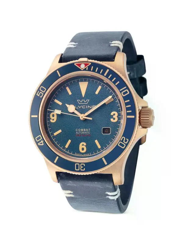 GLYCINE Combat Sub Bronze 42mm Watch - Blue