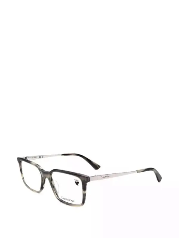 Calvin Klein Tortoiseshell-effect Rectangle-frame Glasses