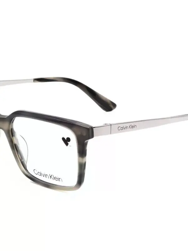 Calvin Klein Tortoiseshell-effect Rectangle-frame Glasses