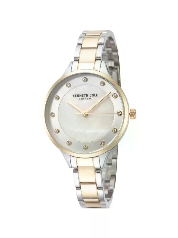 KENNETH COLE Crystal-embellished 36mm Watch