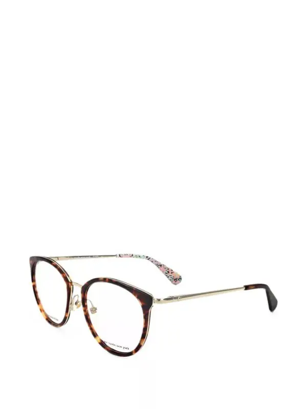 Kate Spade New York Tortoiseshell-effect Round-frame Glasses