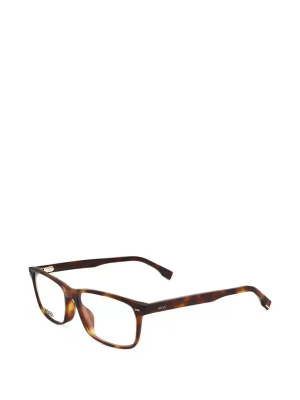 BOSS Tortoiseshell-effect Rectangle-frame Glasses