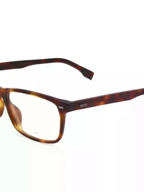 BOSS Tortoiseshell-effect Rectangle-frame Glasses
