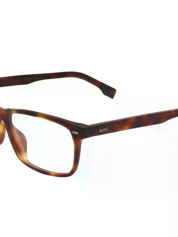 BOSS Tortoiseshell-effect Rectangle Eyeglasses