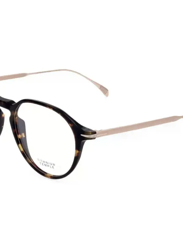 DB EYEWEAR BY DAVID BECKHAM Tortoiseshell-effect Round-frame Glasses