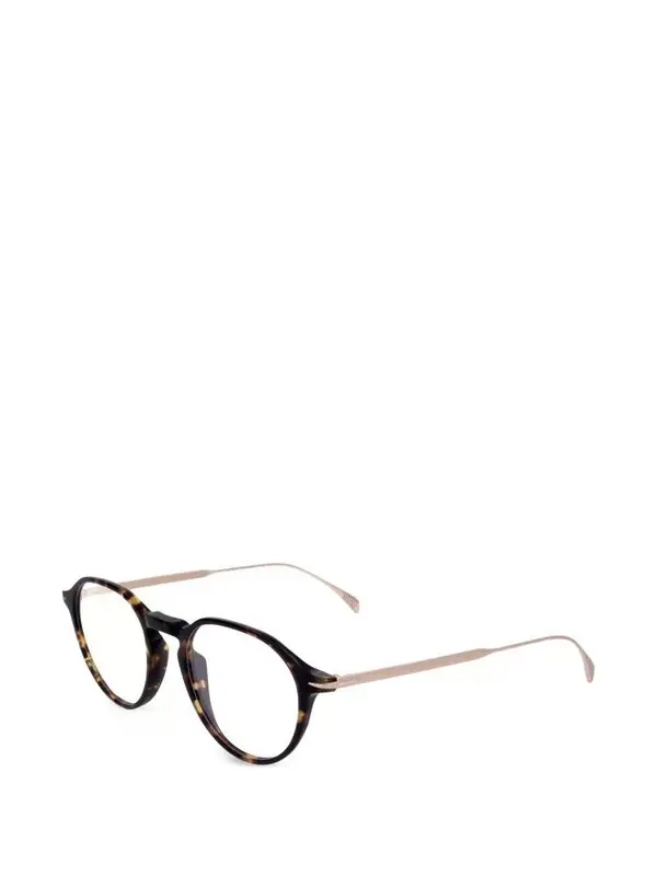 DB EYEWEAR BY DAVID BECKHAM Tortoiseshell-effect Round Frame Glasses - Brown