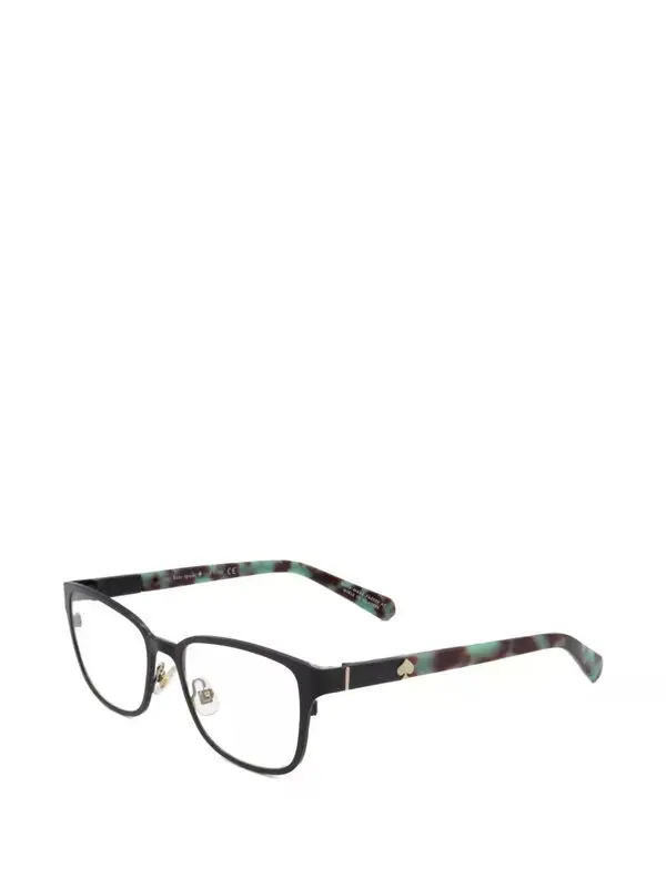 Kate Spade New York Logo Plaque Square Frame Glasses - Black