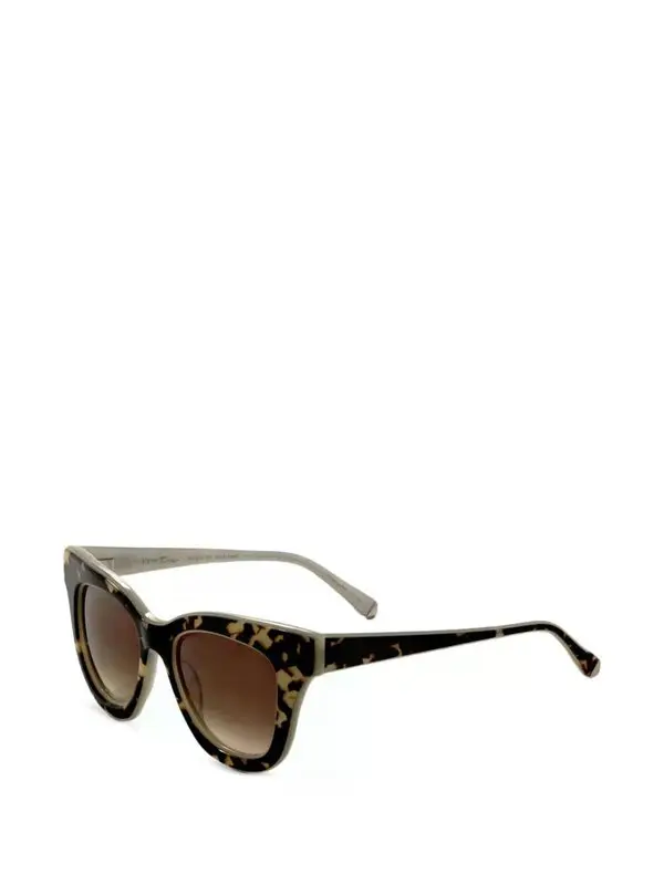 TURA Candy Tortoiseshell-effect Cat-eye Sunglasses - Green