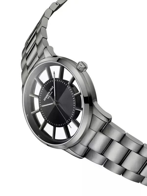 KENNETH COLE 44mm Link Bracelet Watch - Black