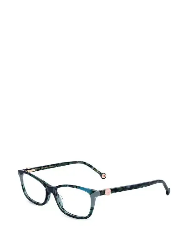 Carolina Herrera Tortoiseshell-effect Rectangle Frame Eyeglasses - Green