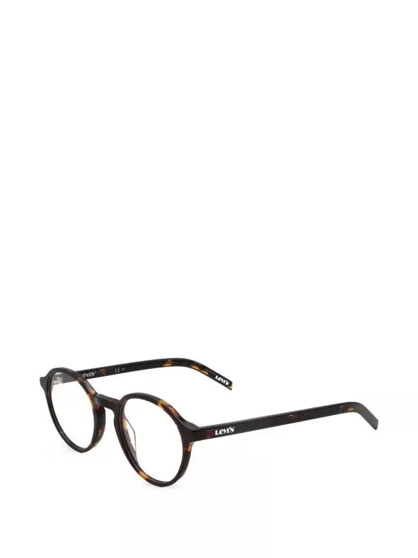 LEVI'S Tortoiseshell Round Frame Eyeglasses - Brown