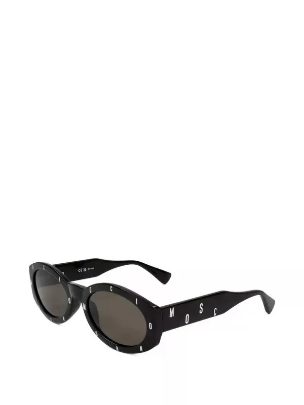 Moschino Logo-print Oval-frame Sunglasses