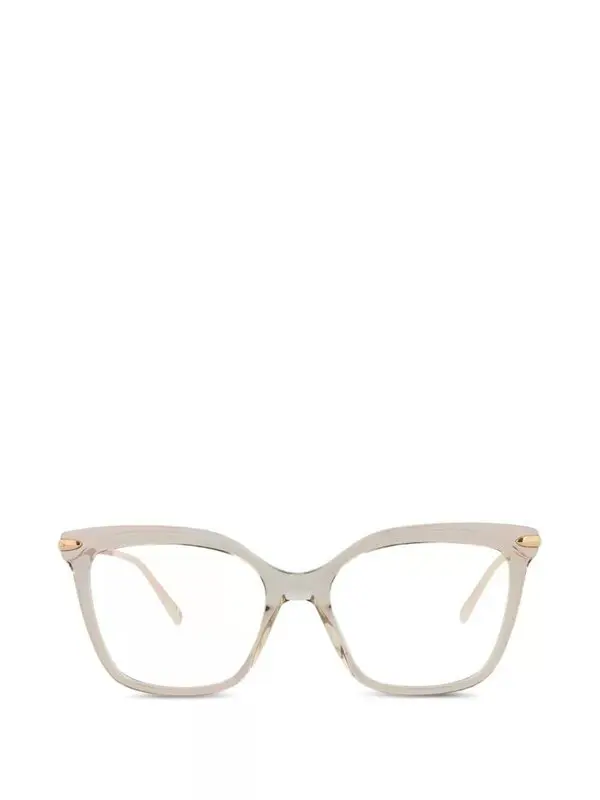 Pomellato Square Frame Logo Detail Glasses - Neutrals