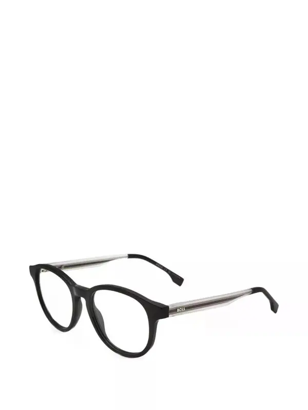 BOSS Pantos-frame Eyeglasses With Logo Detail - Black
