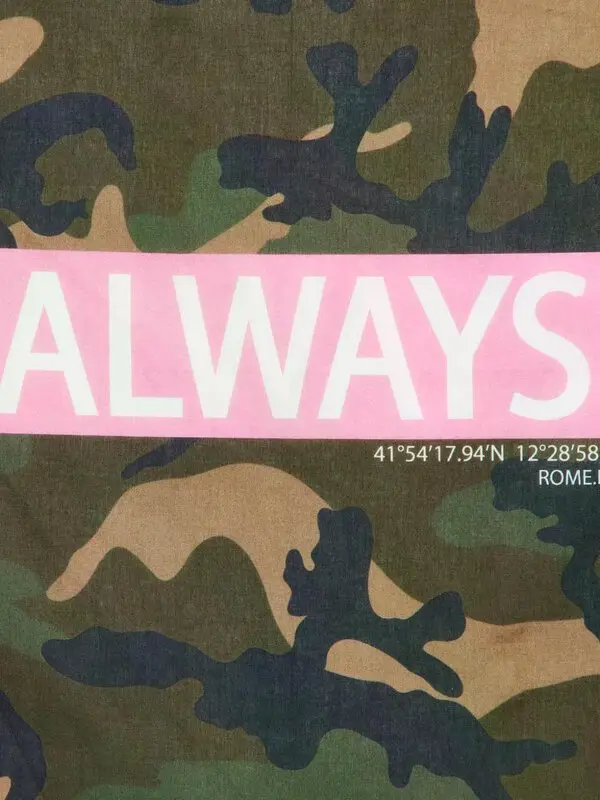 Valentino Garavani Camouflage Printed Bandana Scarf