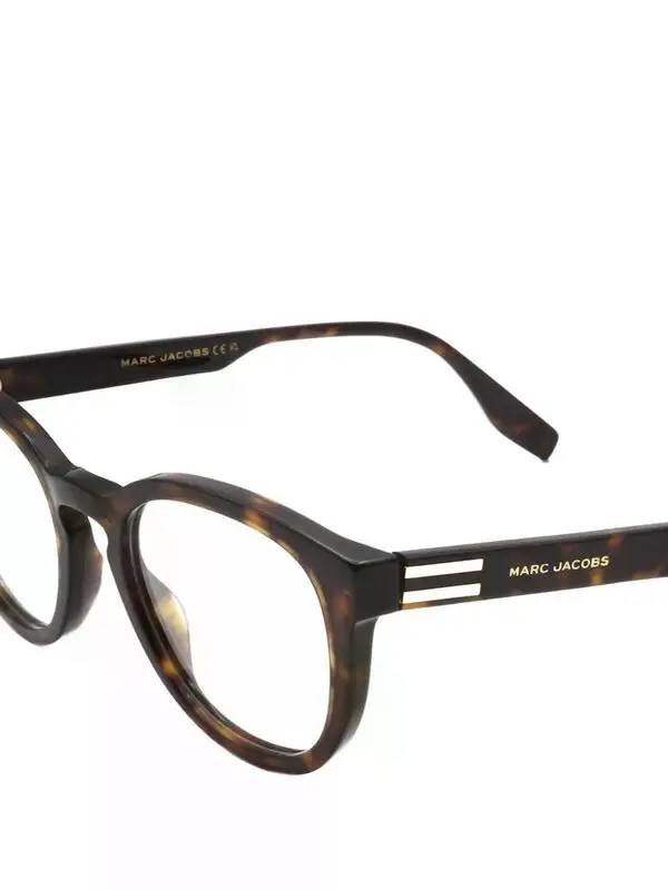Marc Jacobs Tortoiseshell-effect Round-frame Glasses