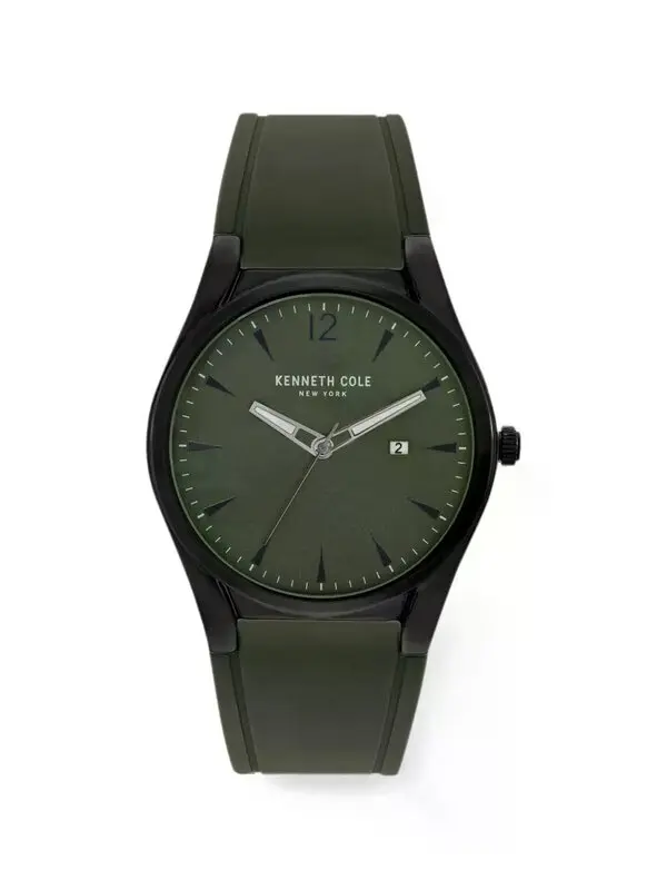 KENNETH COLE Silicone-strap 43.8mm Watch - Green