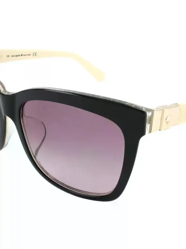 Kate Spade New York Cat-eye Sunglasses With Glitter Detailing - Black