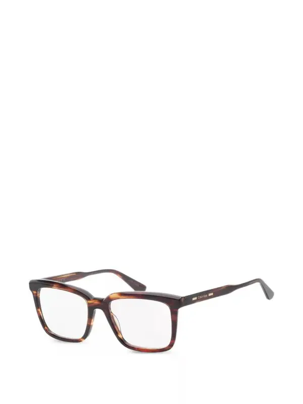 Calvin Klein Tortoiseshell-effect Square-frame Eyeglasses - Brown