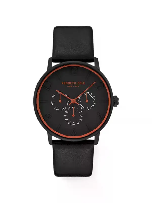 KENNETH COLE Multi-function Leather Strap 42mm Watch