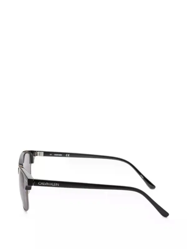 Calvin Klein Logo-lettering Round-frame Sunglasses