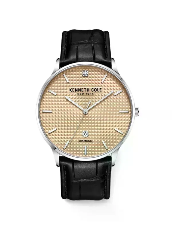 KENNETH COLE Diamond Textured 42mm Watch