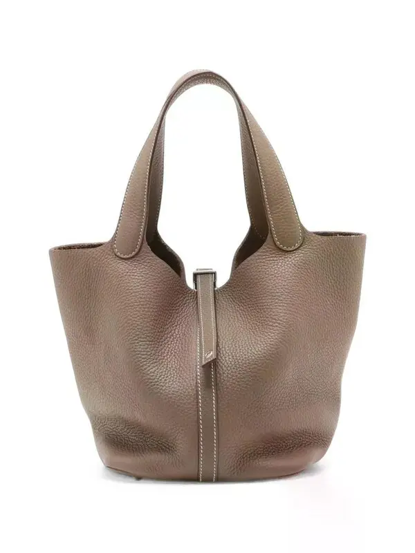Hermès Clemence Picotin Lock 22 Handbag - Brown