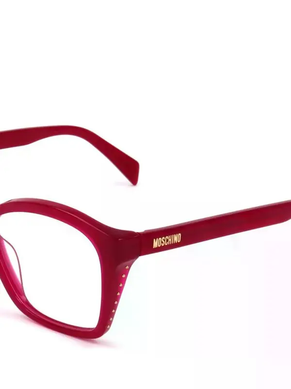 Moschino Studded Square-frame Glasses