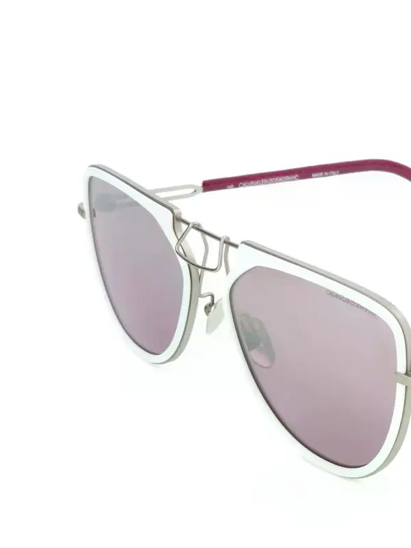 Calvin Klein Double-bridge Pilot-frame Sunglasses