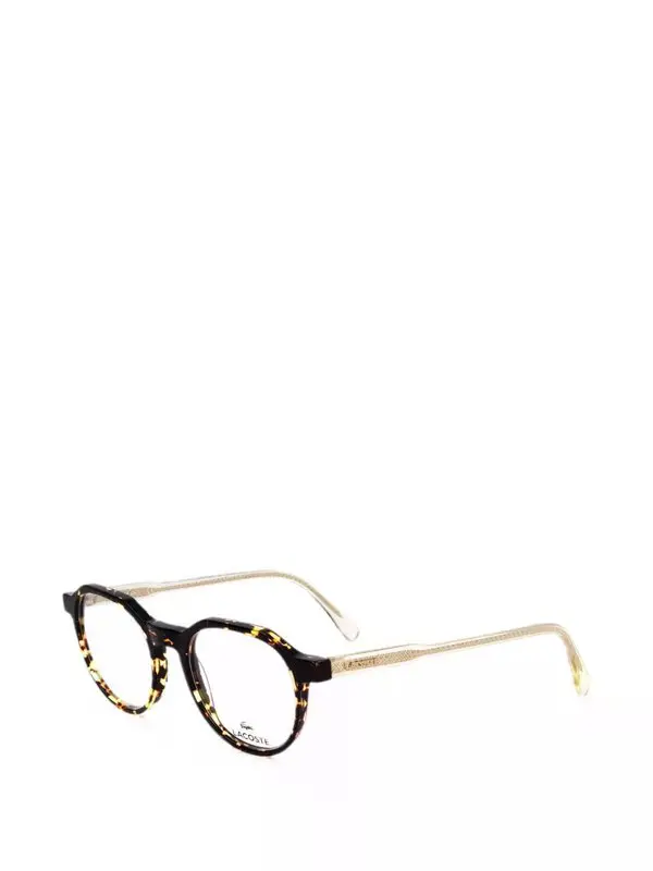 Lacoste Tortoiseshell-effect Geometric-frame Glasses