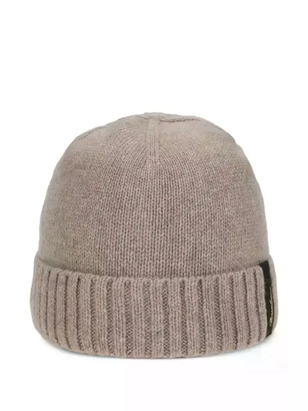 Borsalino Ribbed Logo-label Beanie Hat