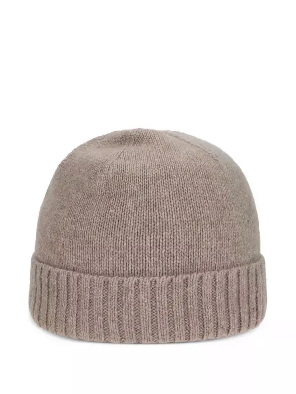 Borsalino Ribbed Logo-label Beanie Hat