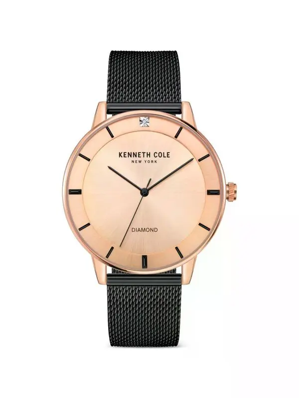KENNETH COLE Diamond Rose Gold-tone Watch - Pink