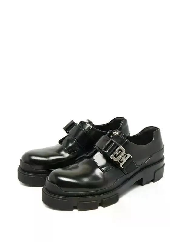 Givenchy Terra 4g Buckled Derby Shoes - Black