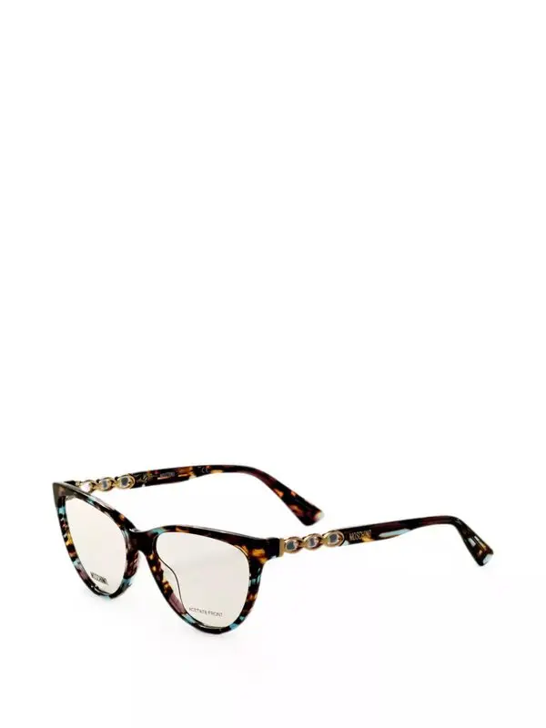 Moschino Tortoiseshell-effect Cat-eye Glasses