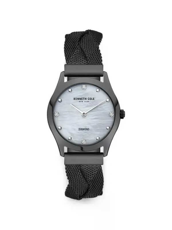 KENNETH COLE Braided-strap 34mm Watch