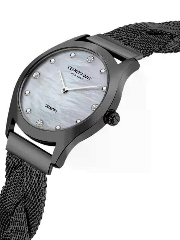 KENNETH COLE Braided-strap 34mm Watch