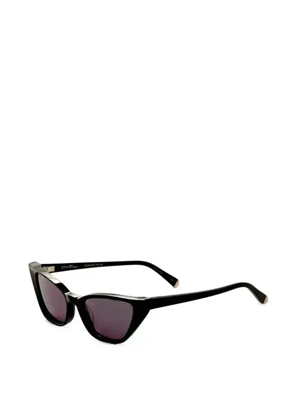 TURA Kate Young Cat-eye Sunglasses - Black
