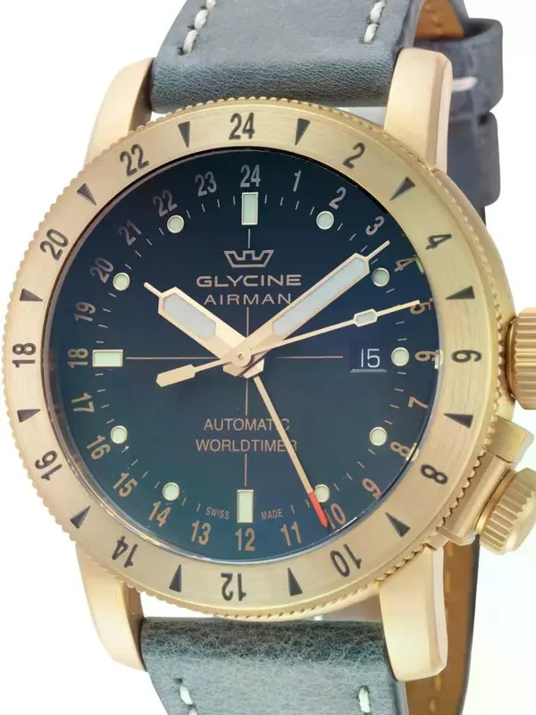 GLYCINE Airman Bronze Gmt 44mm Automatic Watch