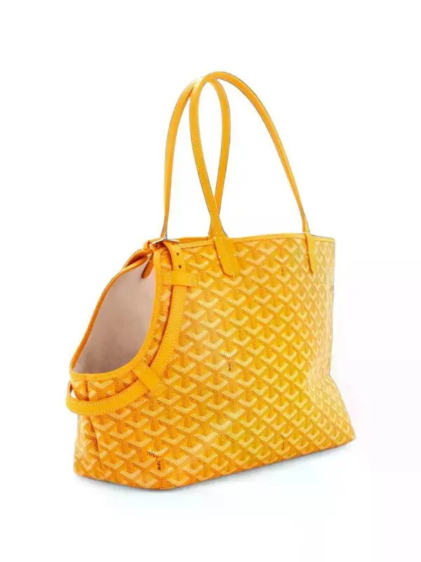 Goyard Chien Gris Pet Carrier Coated Canvas Tote Bag - Yellow