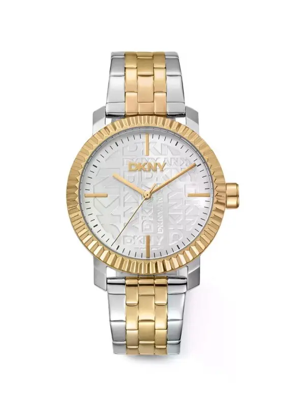 Dkny Fluted-bezel Logo-dial 36mm Watch