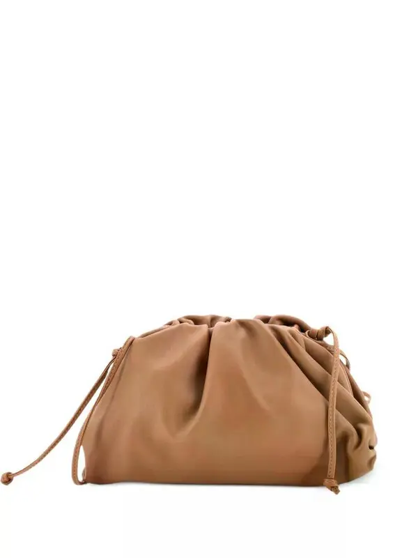 Bottega Veneta The Pouch Leather Mini Crossbody Bag - Brown