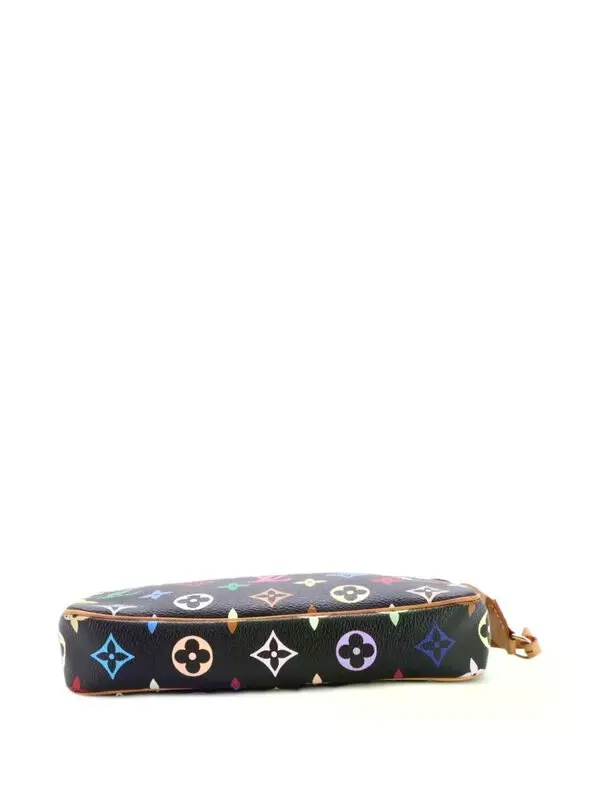 LOUIS VUITTON Pochette Accessoires Monogram Multicolor Clutch Bag - Black