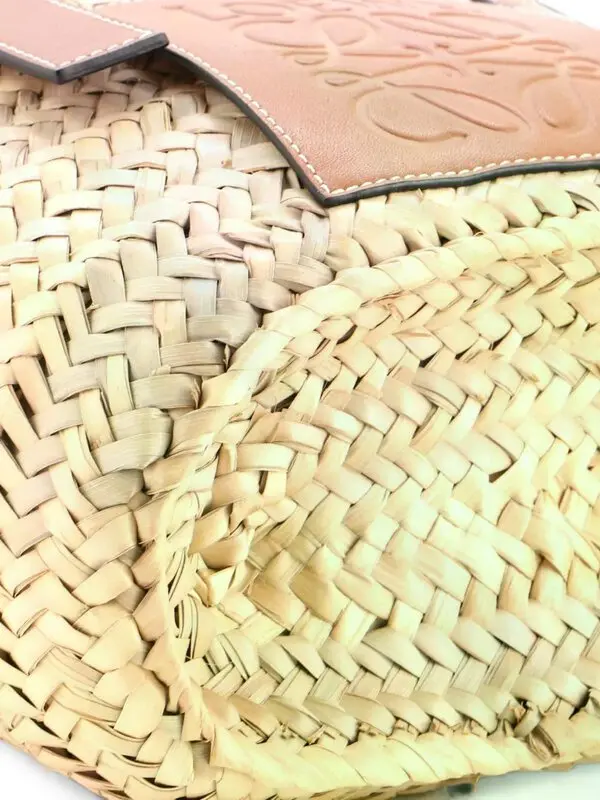 Loewe Basket Raffia Small Tote Bag - Brown